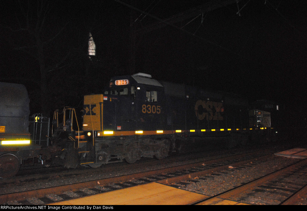 CSX SD40-2 8305 trails on Q409-17